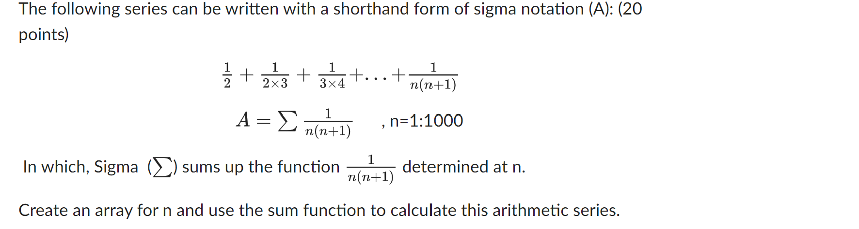 Solved The following series can be written with a shorthand | Chegg.com