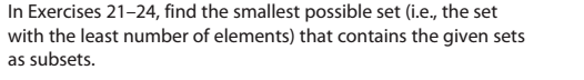 Solved In Exercises 21-24, find the smallest possible set | Chegg.com