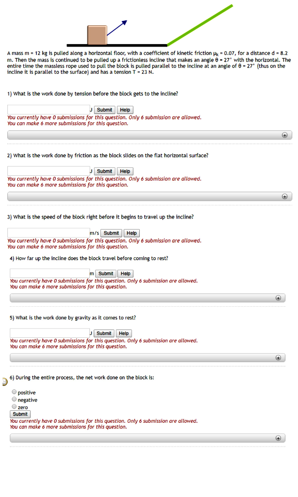 Solved A mass m = 12 kg is pulled along a horizontal floor, | Chegg.com
