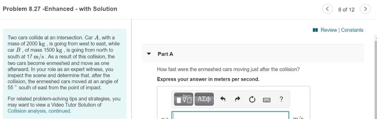 Solved Problem 8.27 -Enhanced - with Solution 8 of 12 A | Chegg.com