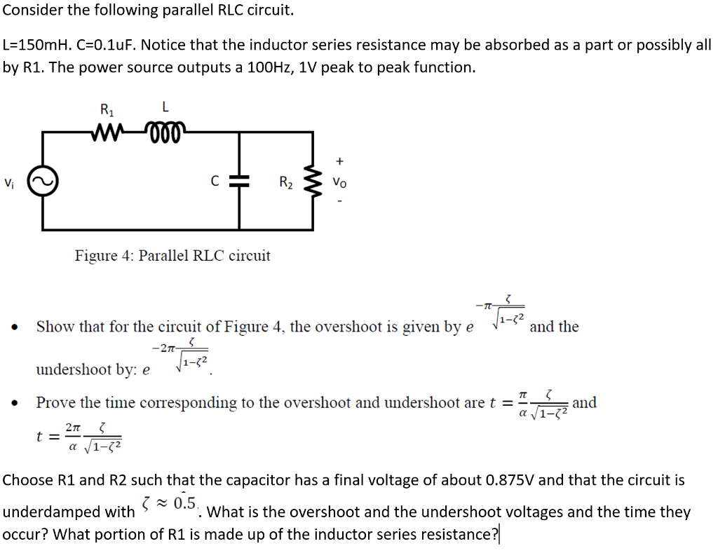 Solved Consider the following parallel RLC circuit. L=150mH. | Chegg.com