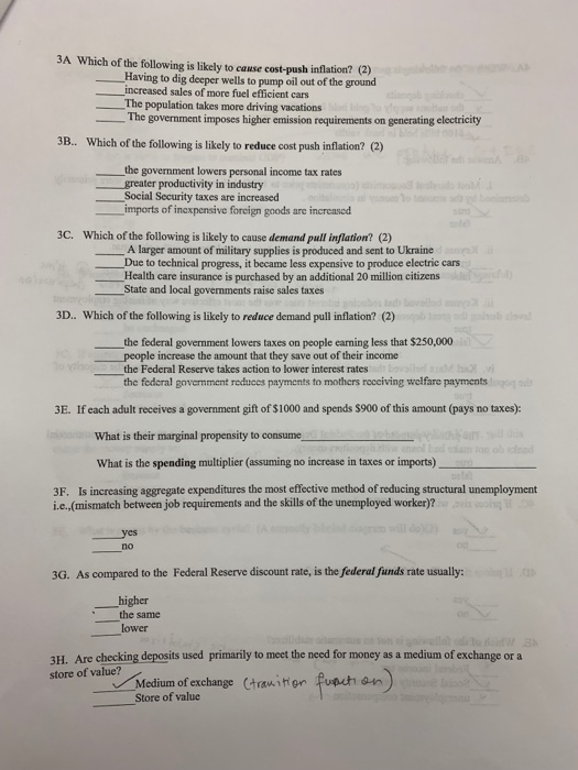 Solved 3A which of the following is likely to casse | Chegg.com