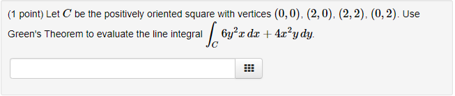 Solved (1 point) Let CC be the positively oriented square | Chegg.com