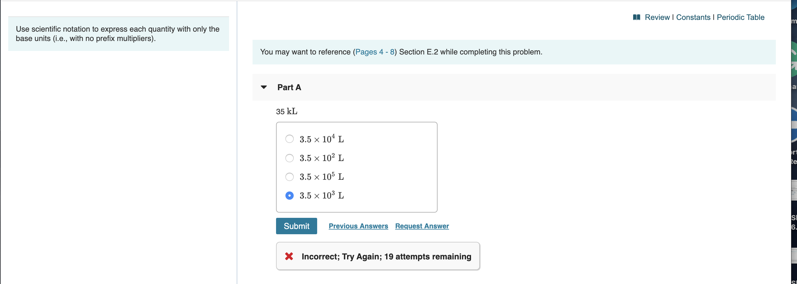 Solved Review I Constants I Periodic Table m Use scientific | Chegg.com Solved Review I Constants I Periodic Table m Use scientific | Chegg.com