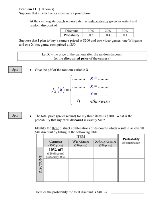 Solved Problem1 (10 points) Suppose that an electronics | Chegg.com