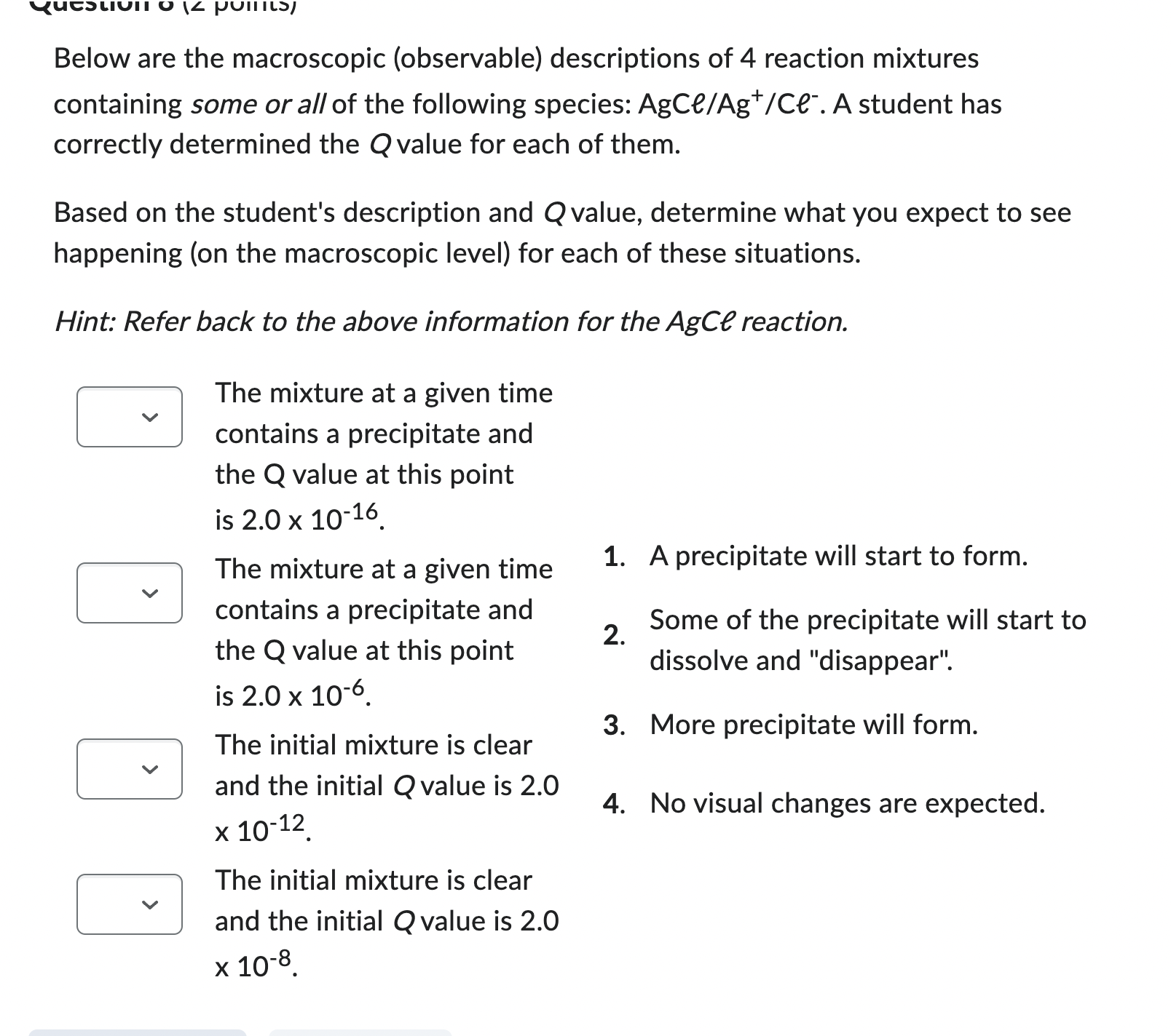 High Quality SOLUTION Below are the macroscopic (observable) ﻿descriptions | Chegg.com