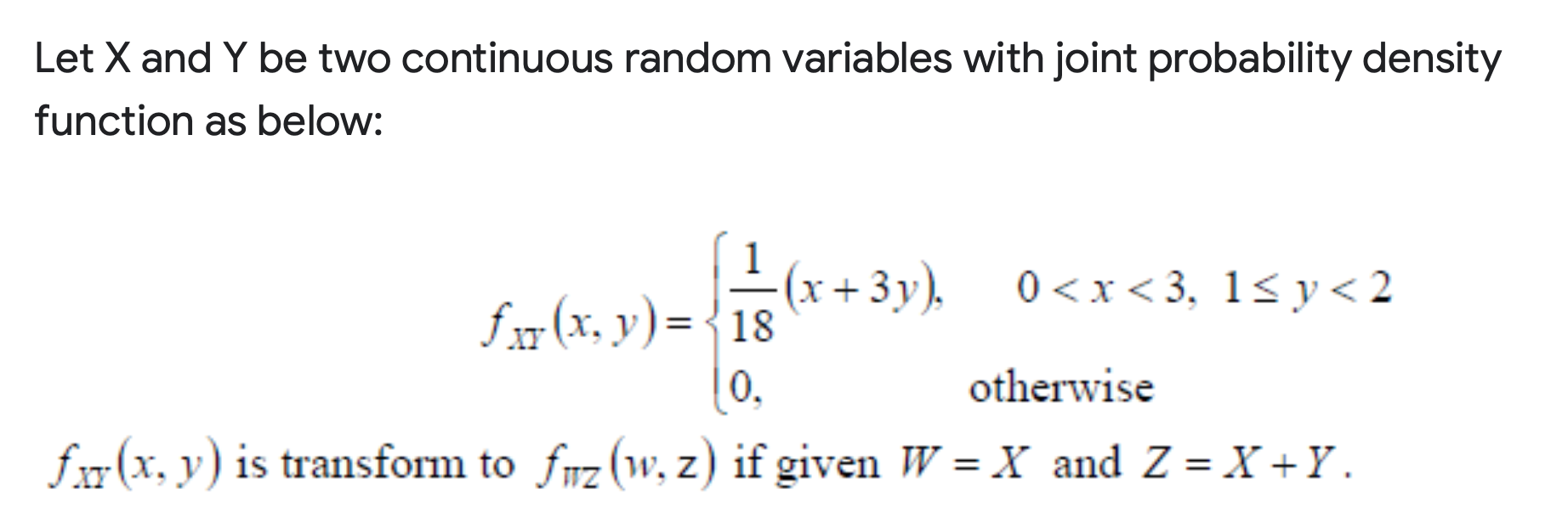 Solved Let X and Y be two continuous random variables with | Chegg.com