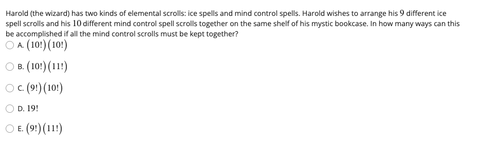 Solved Harold (the wizard) has two kinds of elemental | Chegg.com