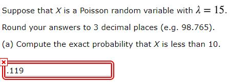 Solved Suppose that X is a Poisson random variable with A 15 | Chegg.com