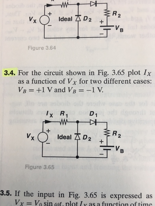 Solved Ideal 주 D2 Figure 3.64 3.4. For the circuit shown in | Chegg.com