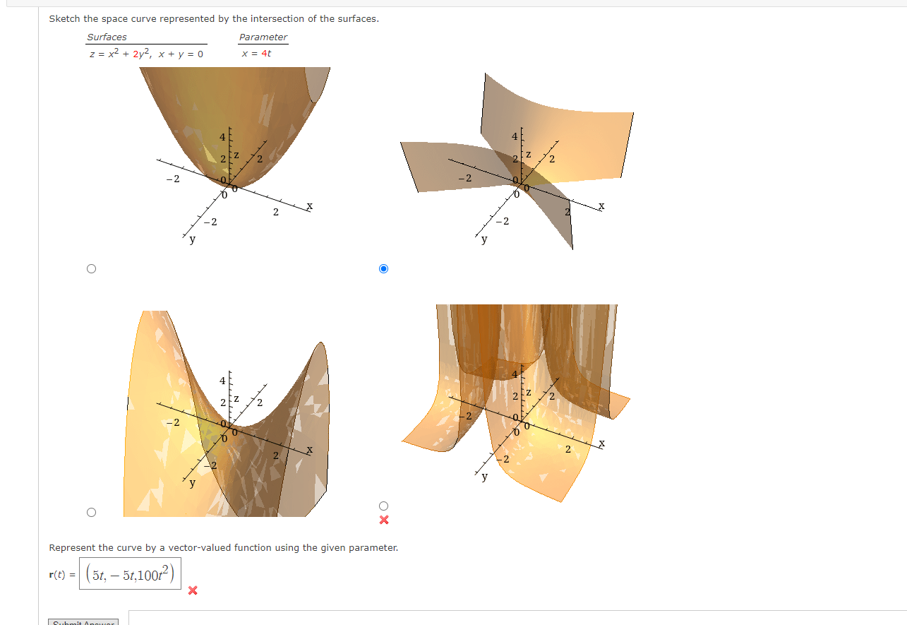 Solved Sketch the space curve represented by the | Chegg.com