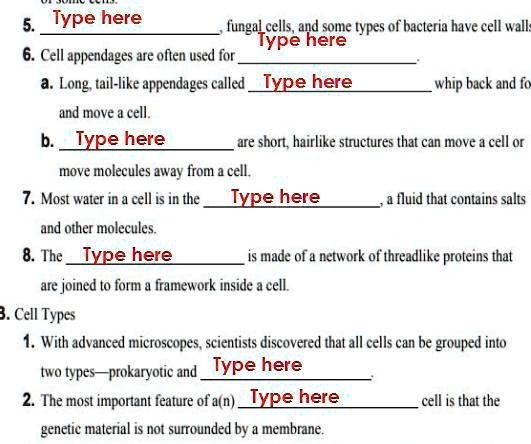 Solved a. Long, tail-like appendages called Type here whip | Chegg.com
