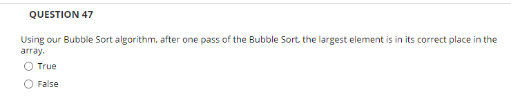 Solved Question 50 Using Our Selection Sort Algorithm After Chegg