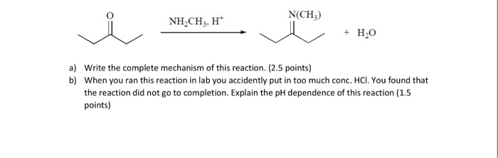 Solved N(CH3) NH2CH3, H + H20 a) b) Write the complete | Chegg.com