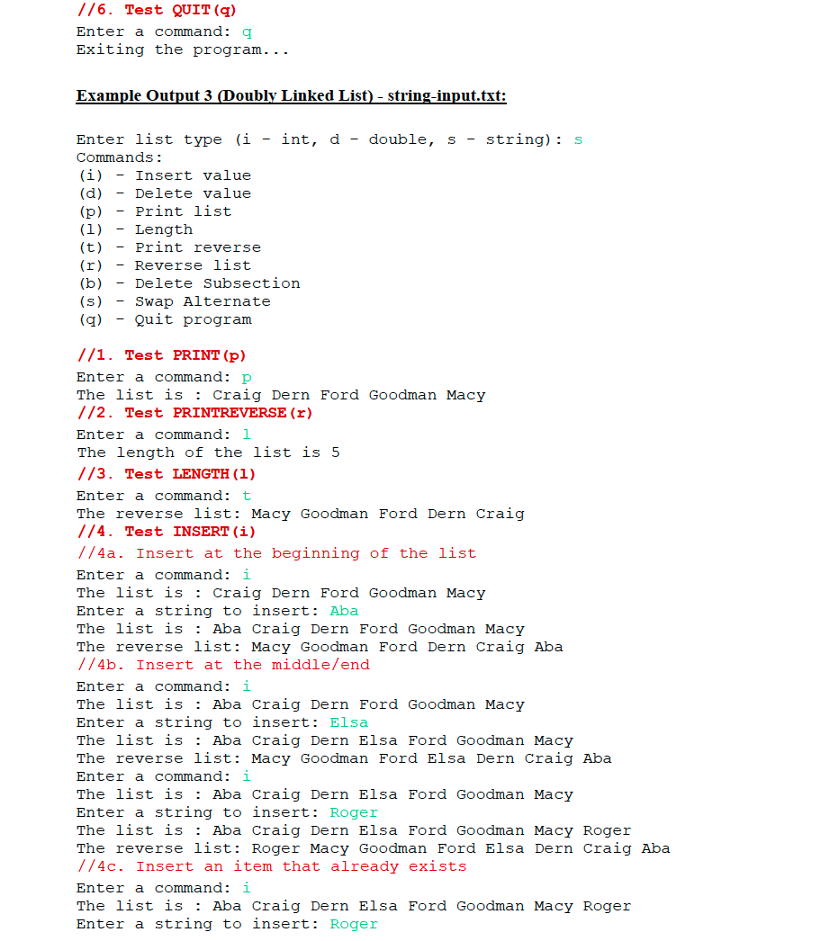 This Assignment Is To Implement A Sorted Doubly 