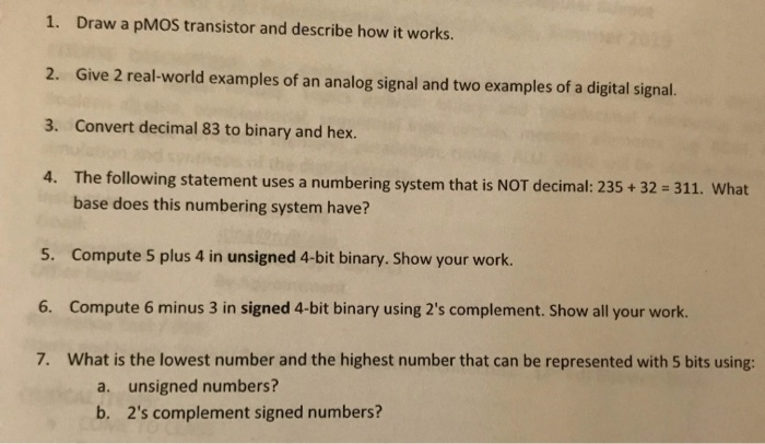 Solved The following statement uses a numbering system that | Chegg.com