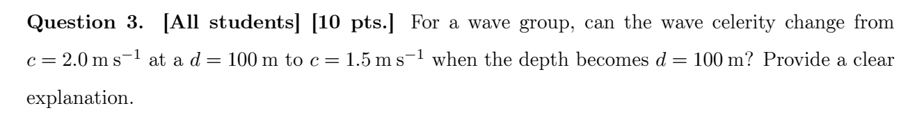 Solved Question 3. [All students] [10 pts.] For a wave | Chegg.com
