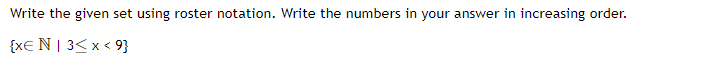 Solved Write The Given Set Using Roster Notation Write The 9889