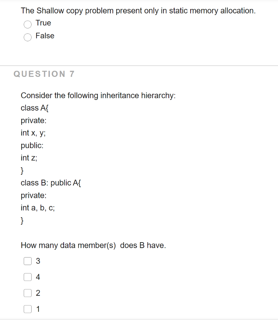 Solved QUESTION 2 If a base class has no constructors | Chegg.com