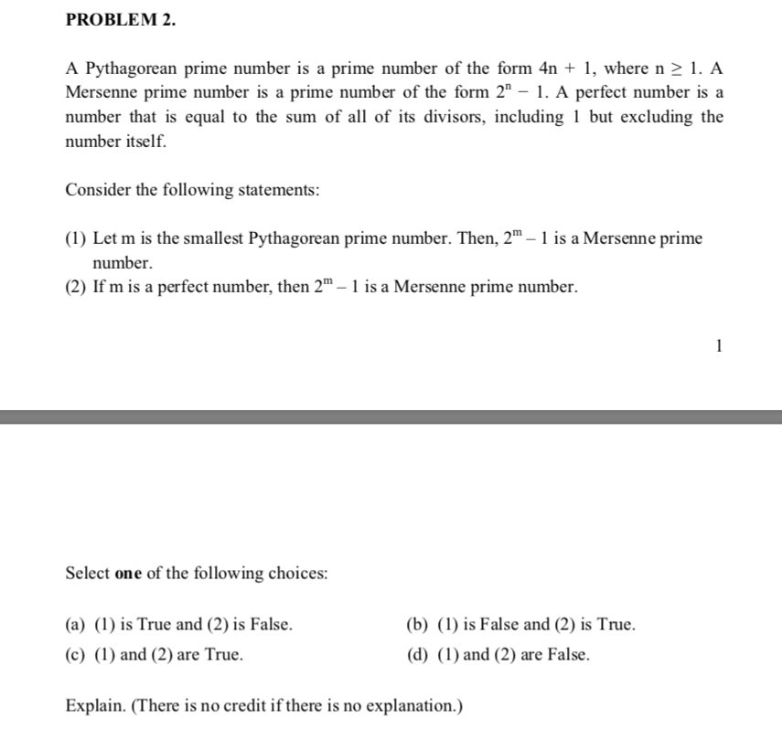 Solved PROBLEM 2. A Pythagorean prime number is a prime | Chegg.com