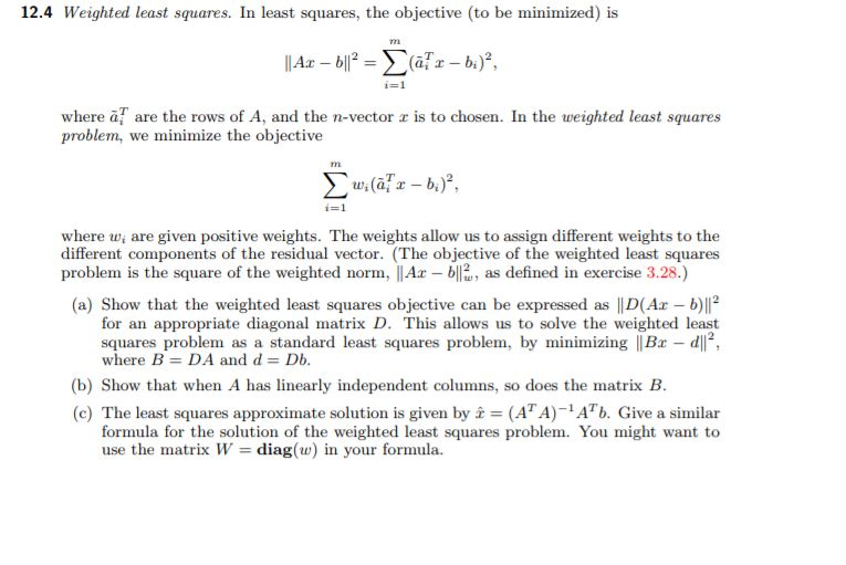 12 4 Weighted Least Squares In Least Squares The