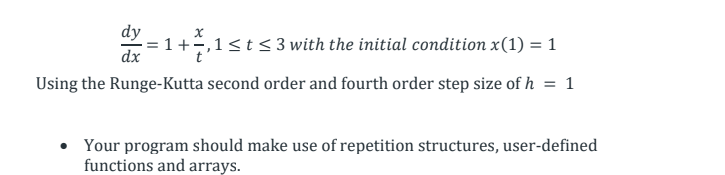 Solved Programming the 4th Order Runge-Kutta (RK) Method to | Chegg.com