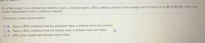 Solved on a final project in an introductory statistics | Chegg.com
