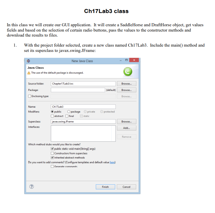 Solved CIT 249: Java II Chapter 17 Lab 3 We will create text | Chegg.com