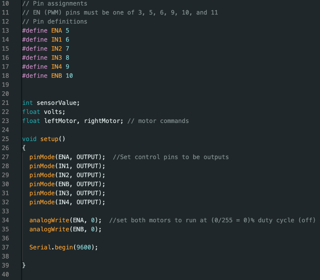 Solved Start with the "spaghetti code" wallfollow_spag.ino | Chegg.com