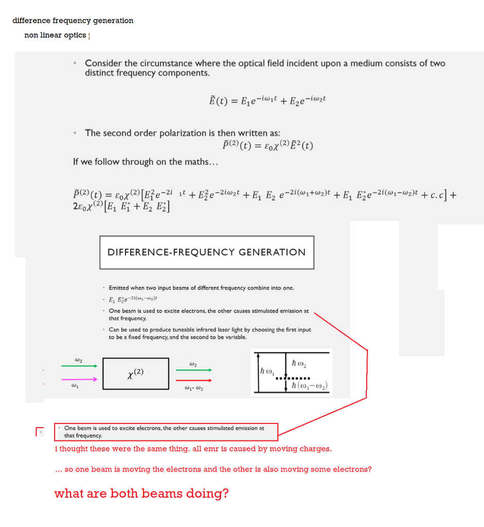 Solved difference frequency generation non linear optics | Chegg.com