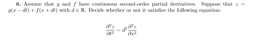 Solved 6. Assume that g and f have continuous second-order | Chegg.com