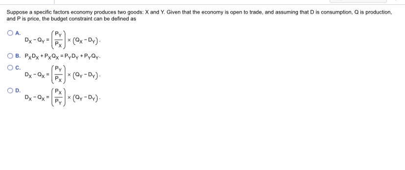 Solved Suppose a specific factors economy produces two | Chegg.com