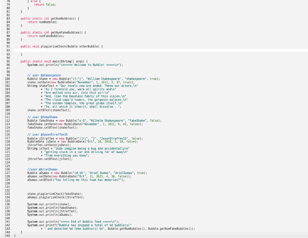 I need help with JAVA Please help me complete this | Chegg.com
