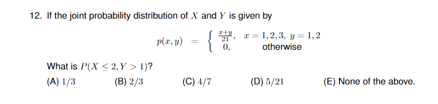 Solved 12. If the joint probability distribution of X and Y | Chegg.com