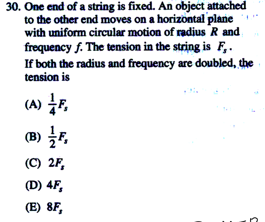 Solved 10. One end of a string is fixed. An object attached | Chegg.com