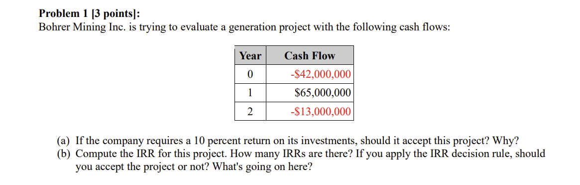 PLEASE USE EXCEL WITH FORMULA !!!!!Problem 1 [ 3 | Chegg.com