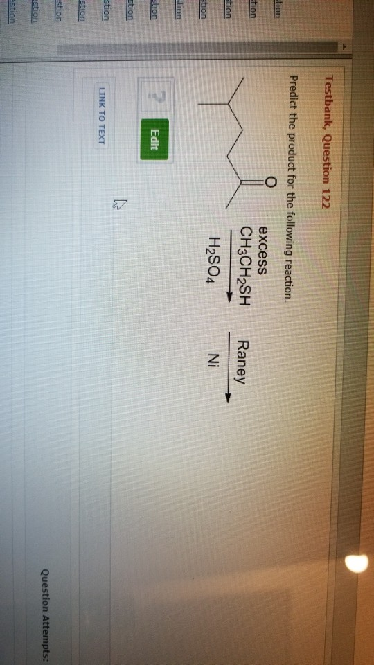 Solved Testbank, Question 122 Predict the product for the | Chegg.com Solved Testbank, Question 122 Predict the product for the | Chegg.com