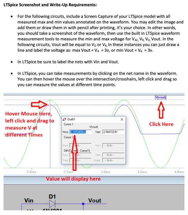Solved LTSpice Screenshot and Write-Up Requirements: • For | Chegg.com