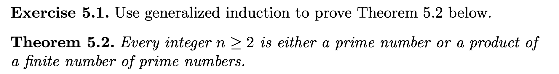 Solved Exercise 5.1. Use generalized induction to prove | Chegg.com