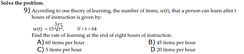Solved 9) According to one theory of learning, the number of | Chegg.com