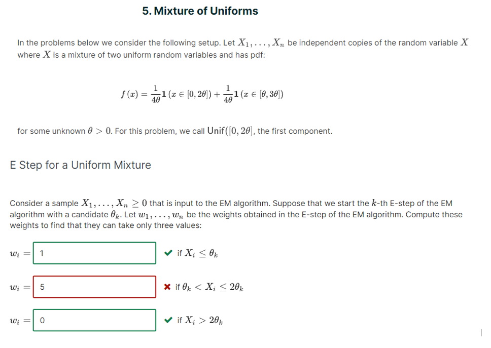 Solved 5. Mixture of Uniforms In the problems below we | Chegg.com