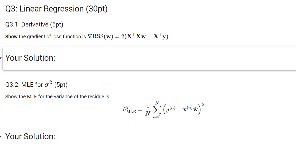 Solved Show the gradient of loss function is | Chegg.com
