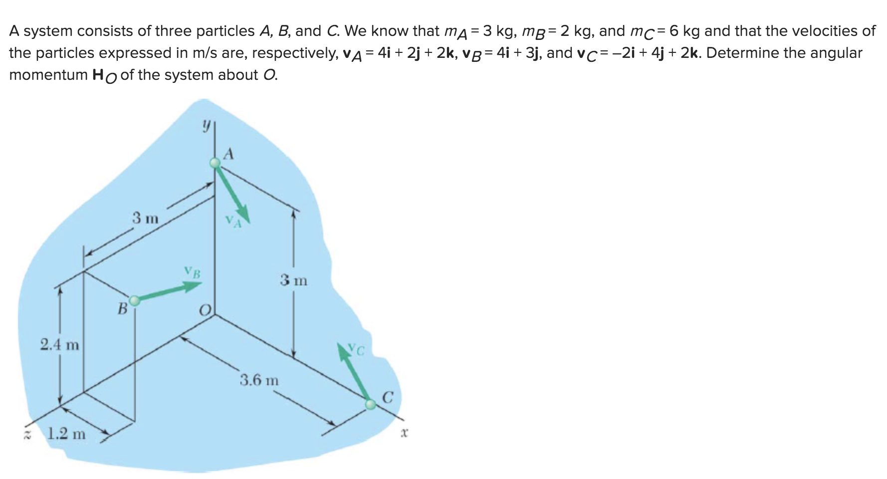 Solved A system consists of three particles A, B, and C. We | Chegg.com