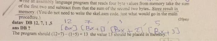 Solved Write an assembly language program that reads four | Chegg.com
