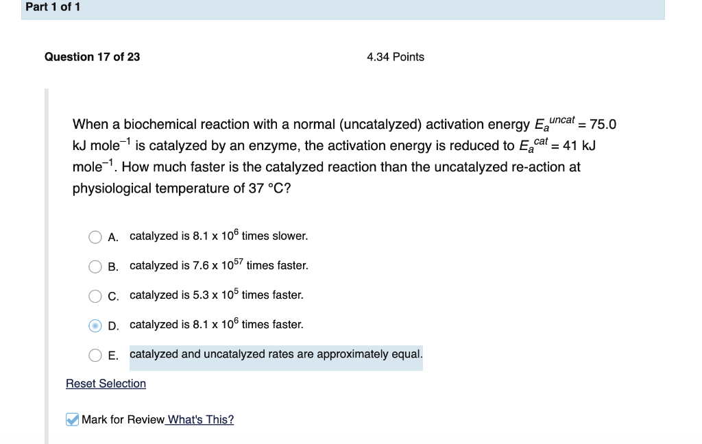 Solved Part 1 of 1 Question 17 of 23 4.34 Points When a | Chegg.com
