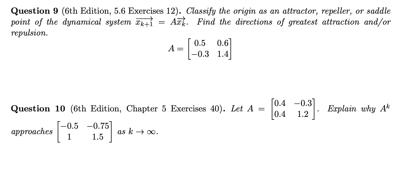 Solved Question 9 6th Edition 5 6 Exercises 12 Classify