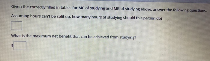 Solved Fill in the missing values in the table below. Hours | Chegg.com