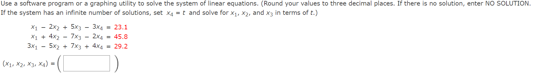 Solved Use a software program or a graphing utility to solve | Chegg.com