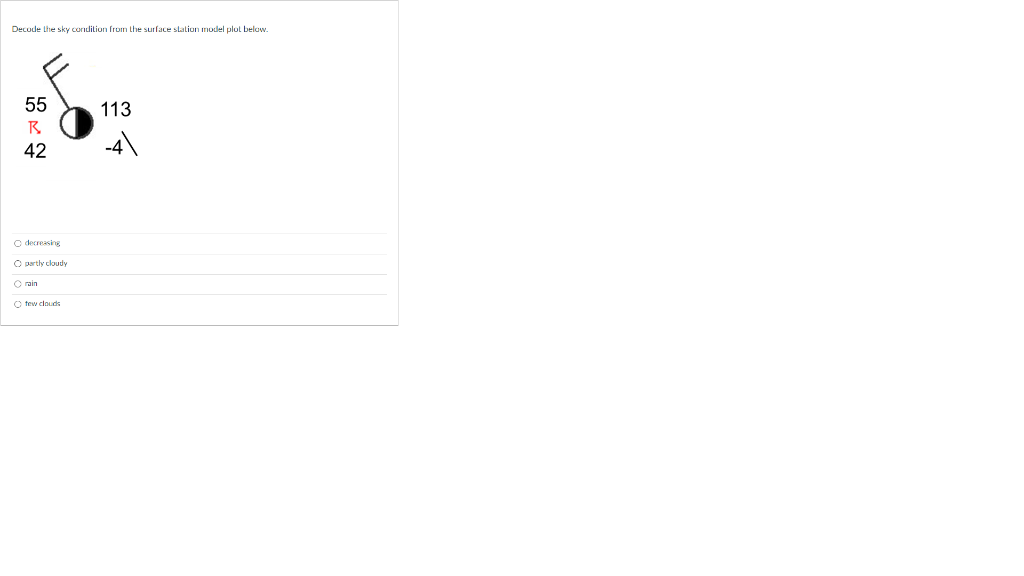 Solved M 113 -41 42 Decode the wind speed and direction | Chegg.com