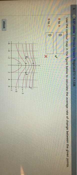 Solved Use the contour map in the figure below to calculate | Chegg.com